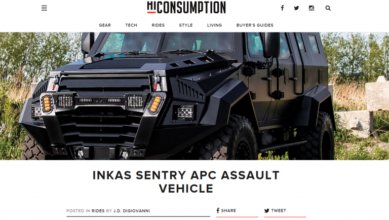 HICONSUMPTION ON INKAS® SENTRY APC | INKAS Armored Vehicles ...